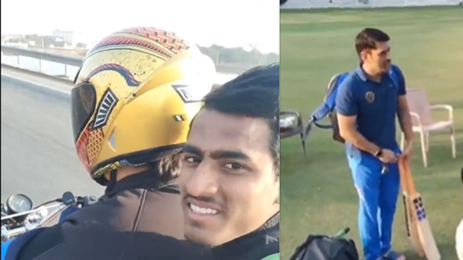 [WATCH] MS Dhoni offers a young cricketer a lift on his bike after a ...