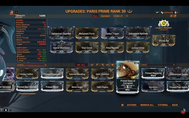 Warframe Incarnon Paris build guide: How to farm, recommended talents ...