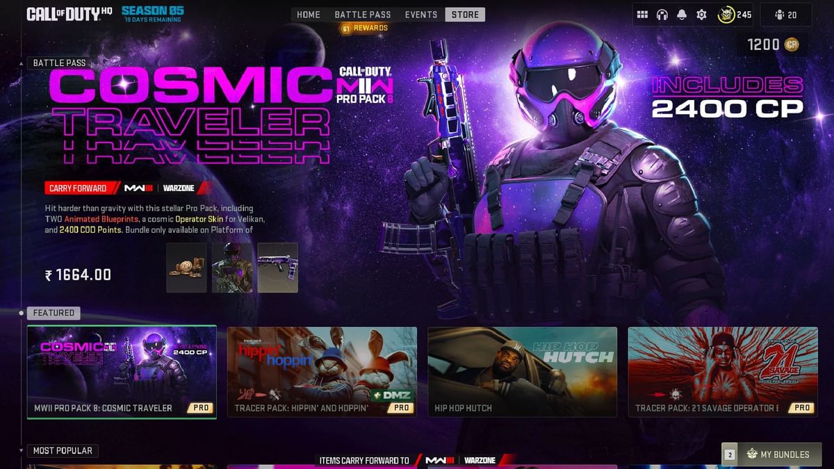 Cosmic Traveler Pro Pack in Warzone 2 and MW2: Price, what's included ...