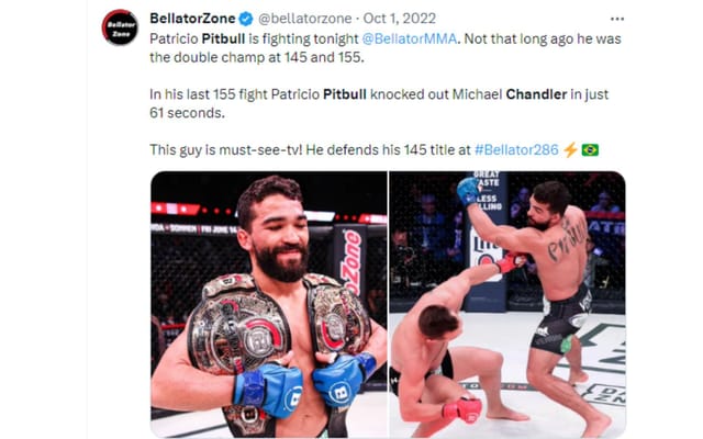 UFC: Bellator featherweight champion Patricio 'Pitbull' expresses ...