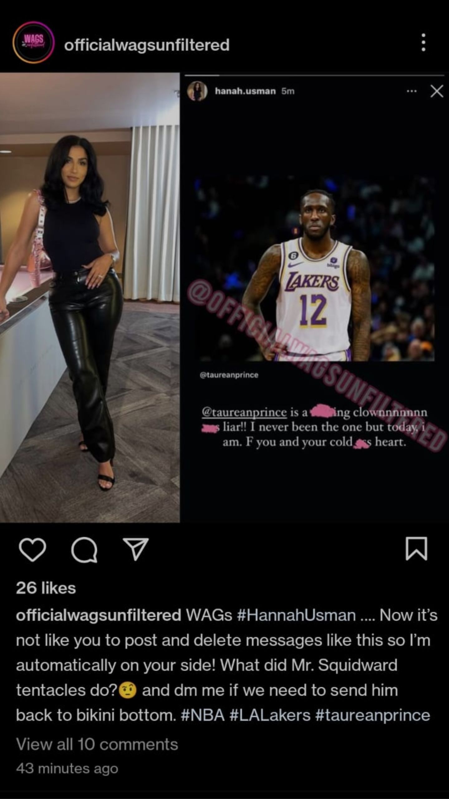 "F you and your cold a** heart": Lakers' $4,516,000 signing Taurean ...