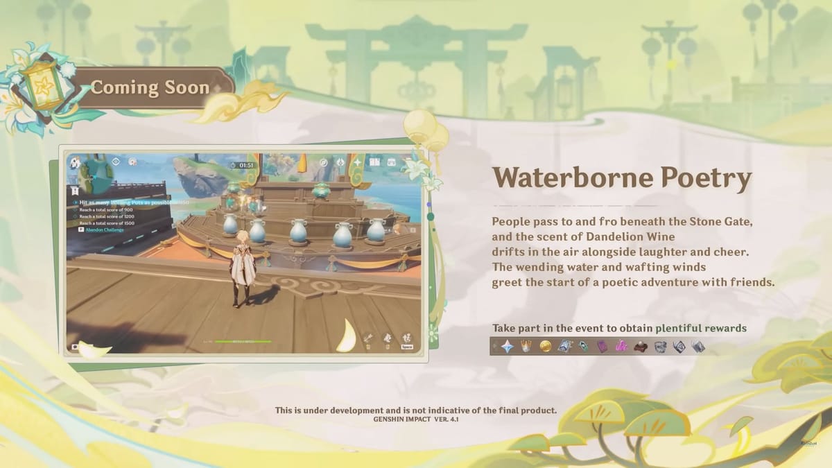 Every Genshin Impact 4.1 event revealed in Special Program Livestream