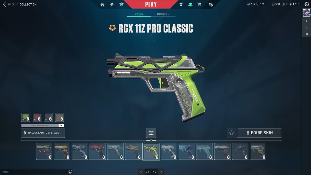 Valorant Classic tier list: All skins ranked from best to worst