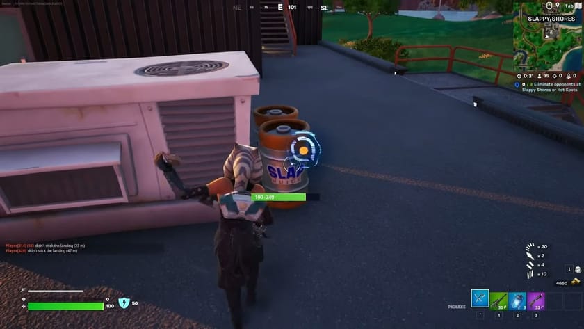 Slap Barrel: Fortnite: Destroy Slap or Slurp Barrels by hitting weak points