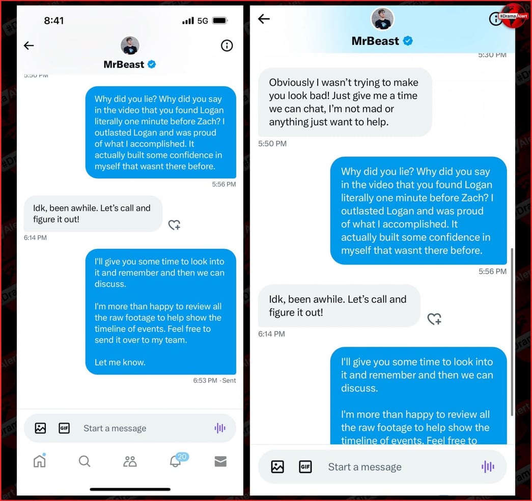 "I'm not mad or anything" - Rosanna Pansino leaks private DMs after MrBeast reached out to her ...