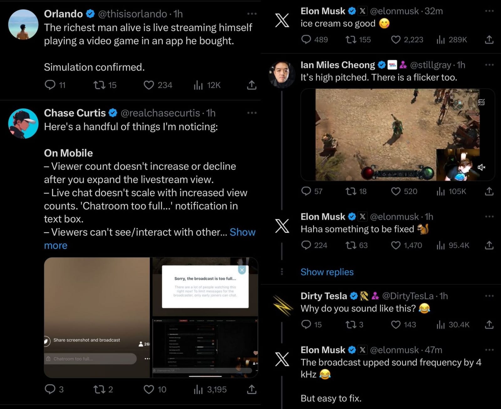 "RIP Twitch and YouTube" - Elon Musk's Diablo 4 livestream on X ...