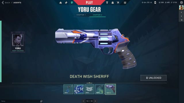 All Valorant Agent Contract Sheriff skins ranked from worst to best