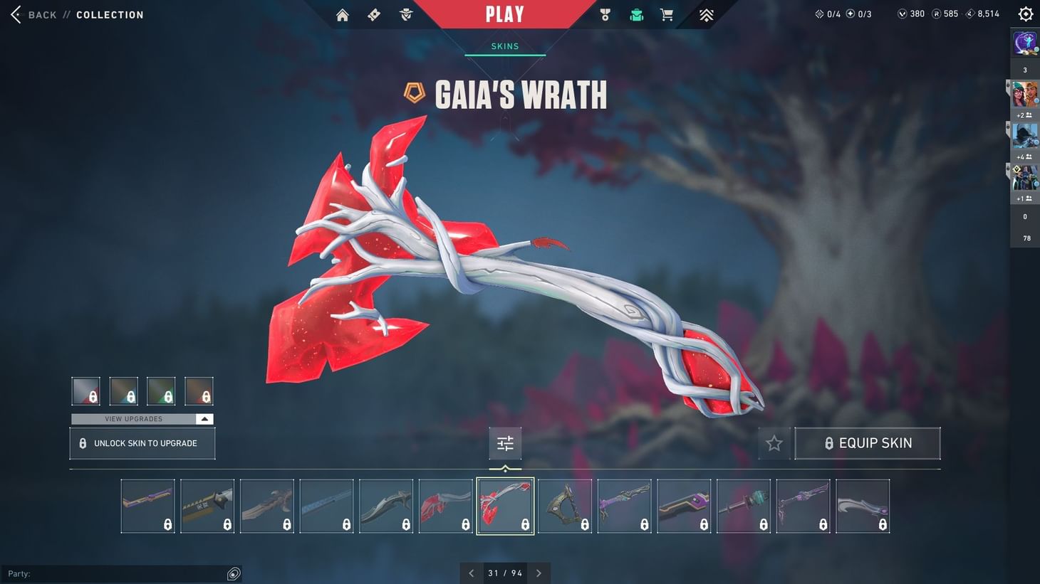 Valorant Gaia's Vengeance skins ranked from worst to best