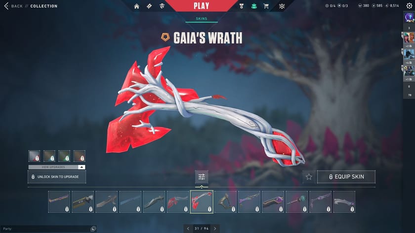 Valorant Gaia's Vengeance skins ranked from worst to best