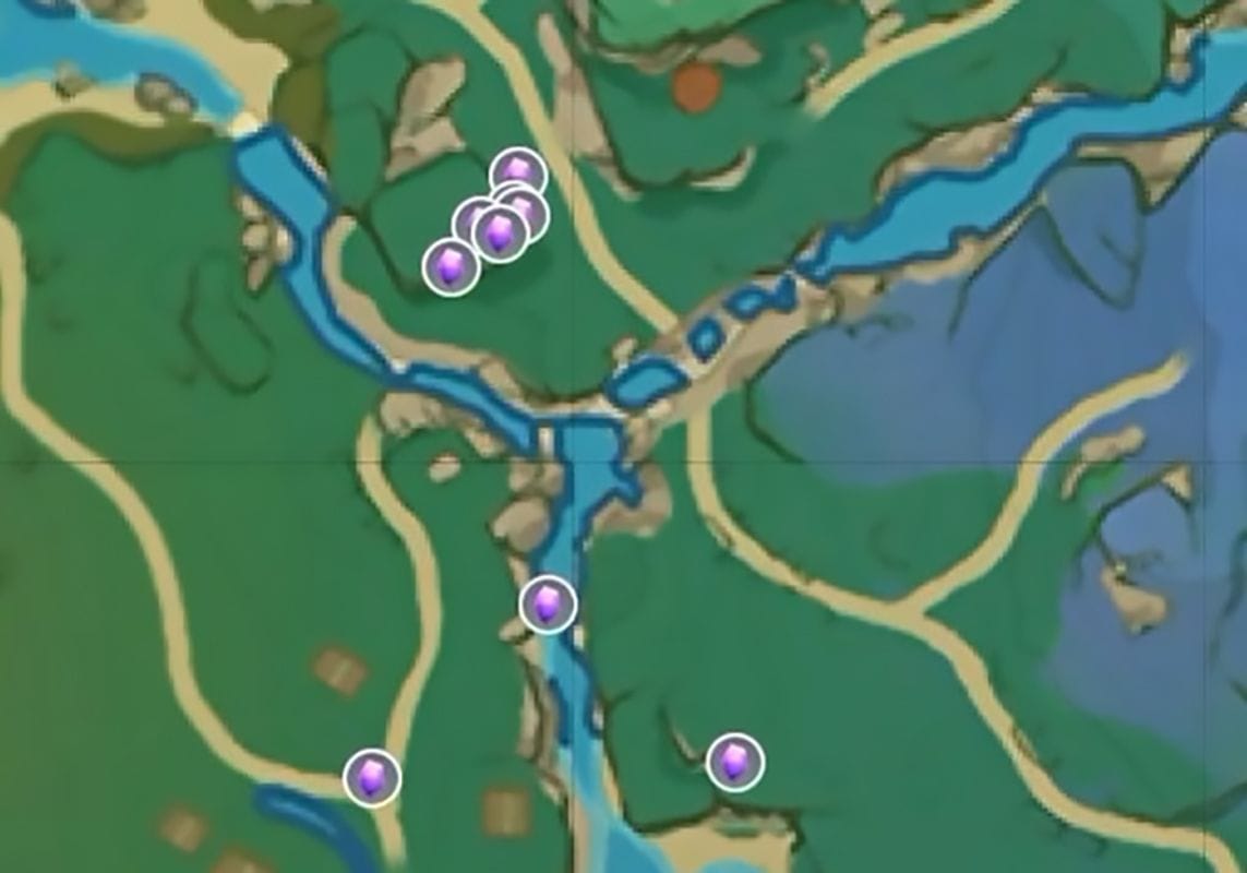 Top 10 Amethyst Lump locations in Genshin Impact