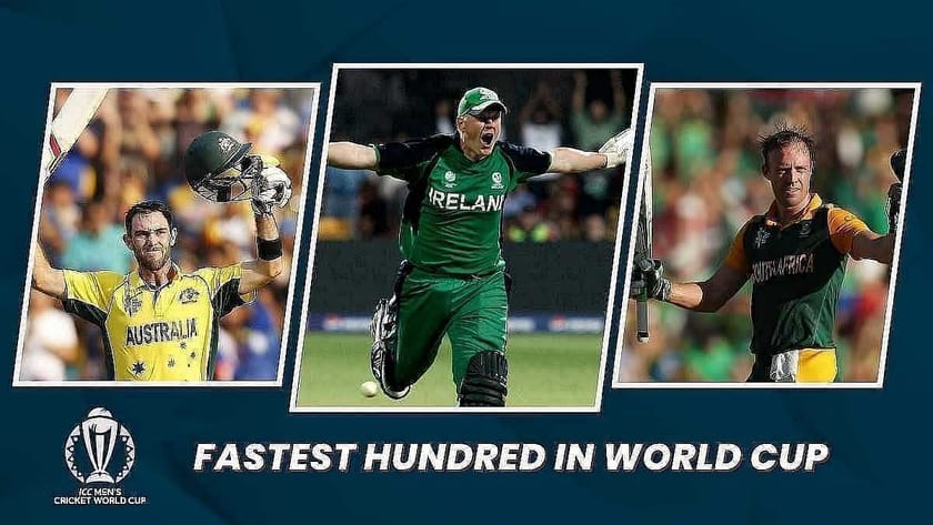 Fastest Centuries in Cricket World Cup History | World Cup Records