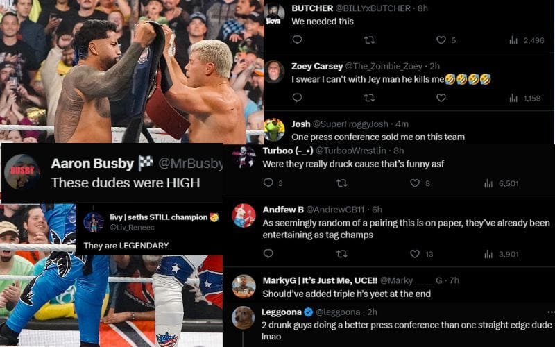 Cody Rhodes Jey Uso high Fastlane: "These dudes were HIGH" - Jey Uso ...