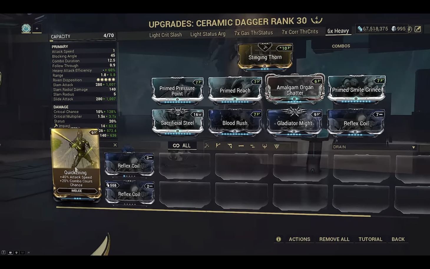 Warframe Ceramic Dagger build guide: Drop location, Incarnon build, and ...