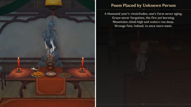 Genshin Impact poetry event character locations