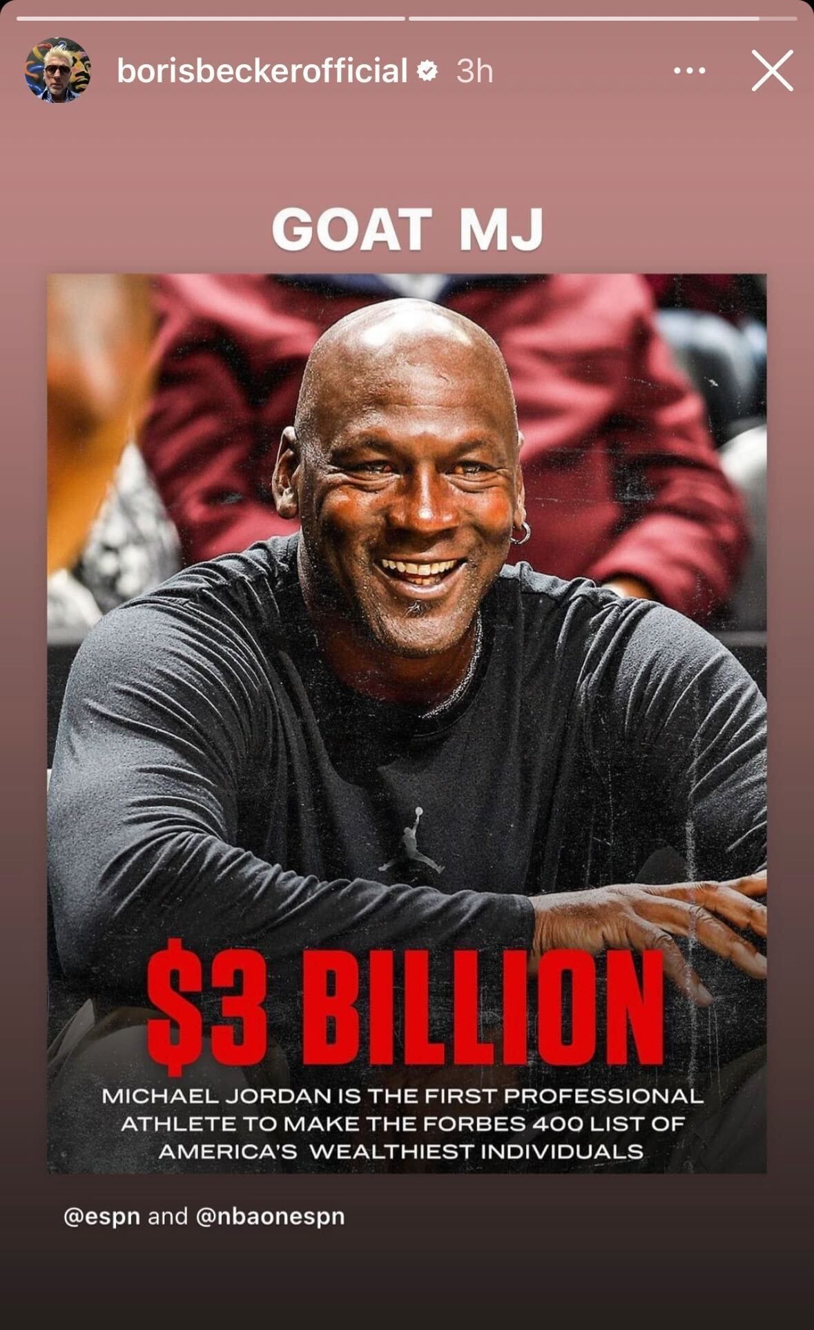 Boris Becker, Michael Jordan: Boris Becker congratulates Michael Jordan ...