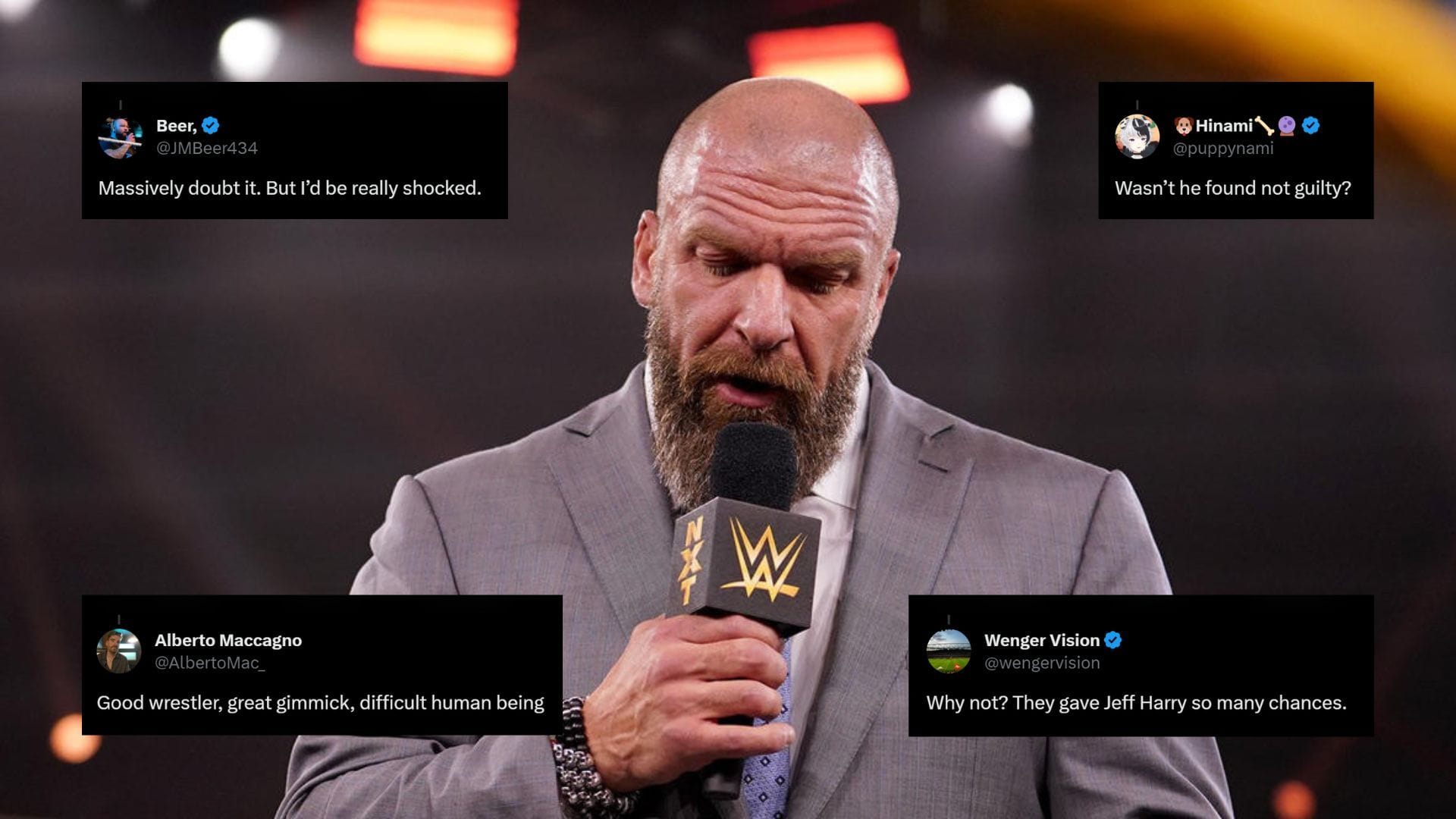 "Triple H Don't Hire Criminals," "Nobody Wants That Criminal Back"