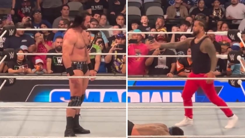 Jimmy Uso offered a handshake to Drew McIntyre after SmackDown went off ...