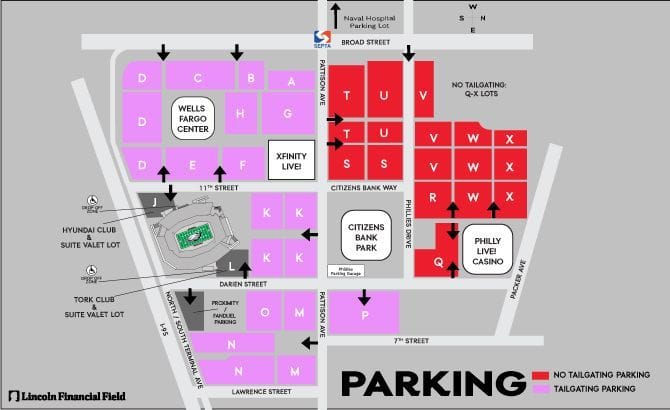 What is the capacity of Lincoln Financial Field Stadium?
