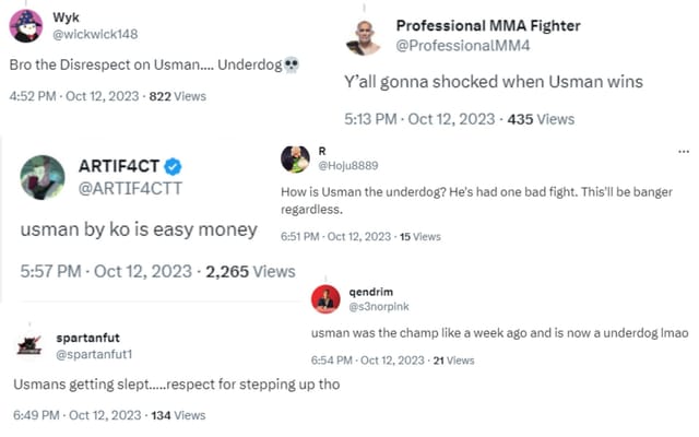 Kamaru Usman: "Bro the Disrespect on Usman" - UFC fans react as Khamzat ...