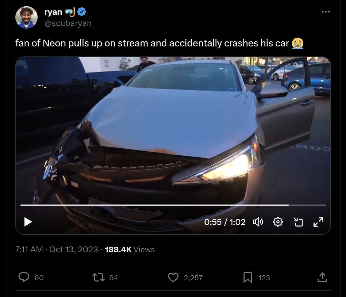 "He's stressing" - N3on's fan gets into an accident and crashes their ...