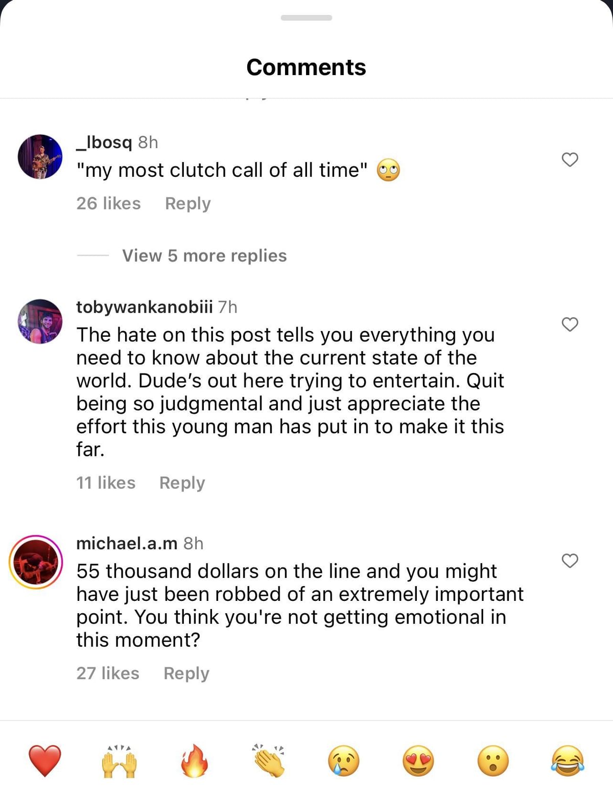 "Under way to become most hated for his whining personality," "Too ...