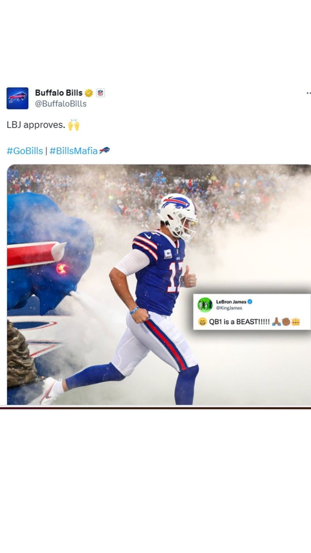 NFL fans troll Josh Allen's bizarre LeBron James audible vs. Jaguars ...