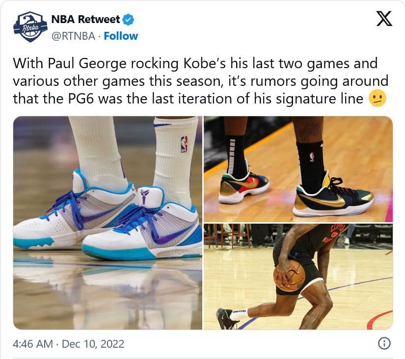 Which shoes does Paul George wear?