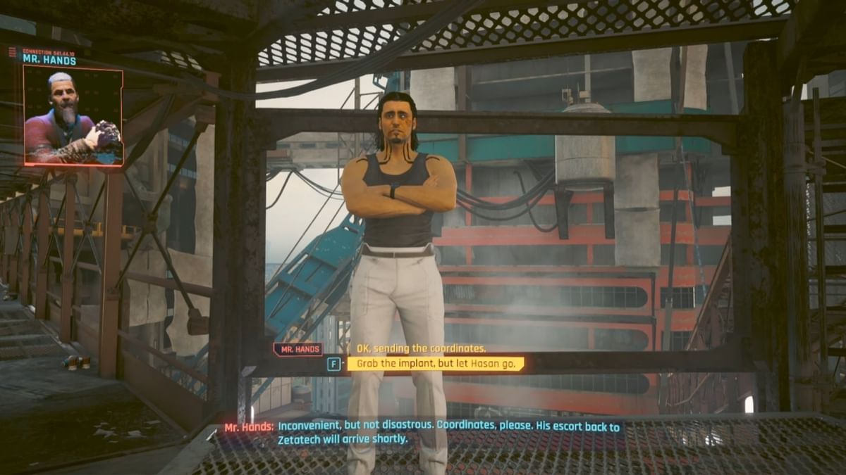Prototype in the Scraper: Cyberpunk 2077 Prototype in the Scraper guide: Should you let Hasan go?