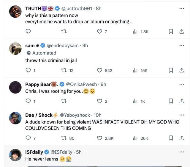 "So insanely violent": Netizens slam Chris Brown as singer faces ...