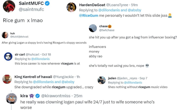 "Rice gum x LMAO"- Dillon Danis' cozied-up picture in now-deleted tweet with American YouTuber ...