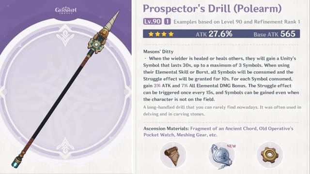 Prospector's Drill in Genshin Impact: Best characters to use on and ...
