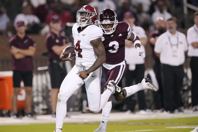 Jalen Milroe's gamebreaking speed for a touchdown with pump fake is no less than a SpaceX launch ...