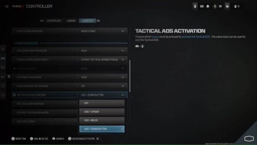 How to change Tac-Stance settings in Modern Warfare 3 (MW3)