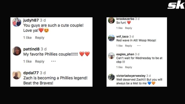 Dominique's exciting post with Zack Wheeler excites fans for 'red ...