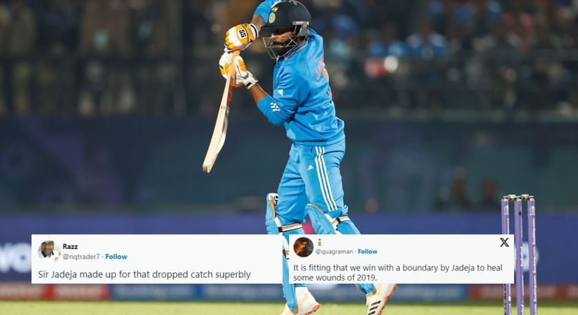 "Made up for that dropped catch" - Fans erupt as Ravindra Jadeja scores 39* off 44 in India’s 4 ...