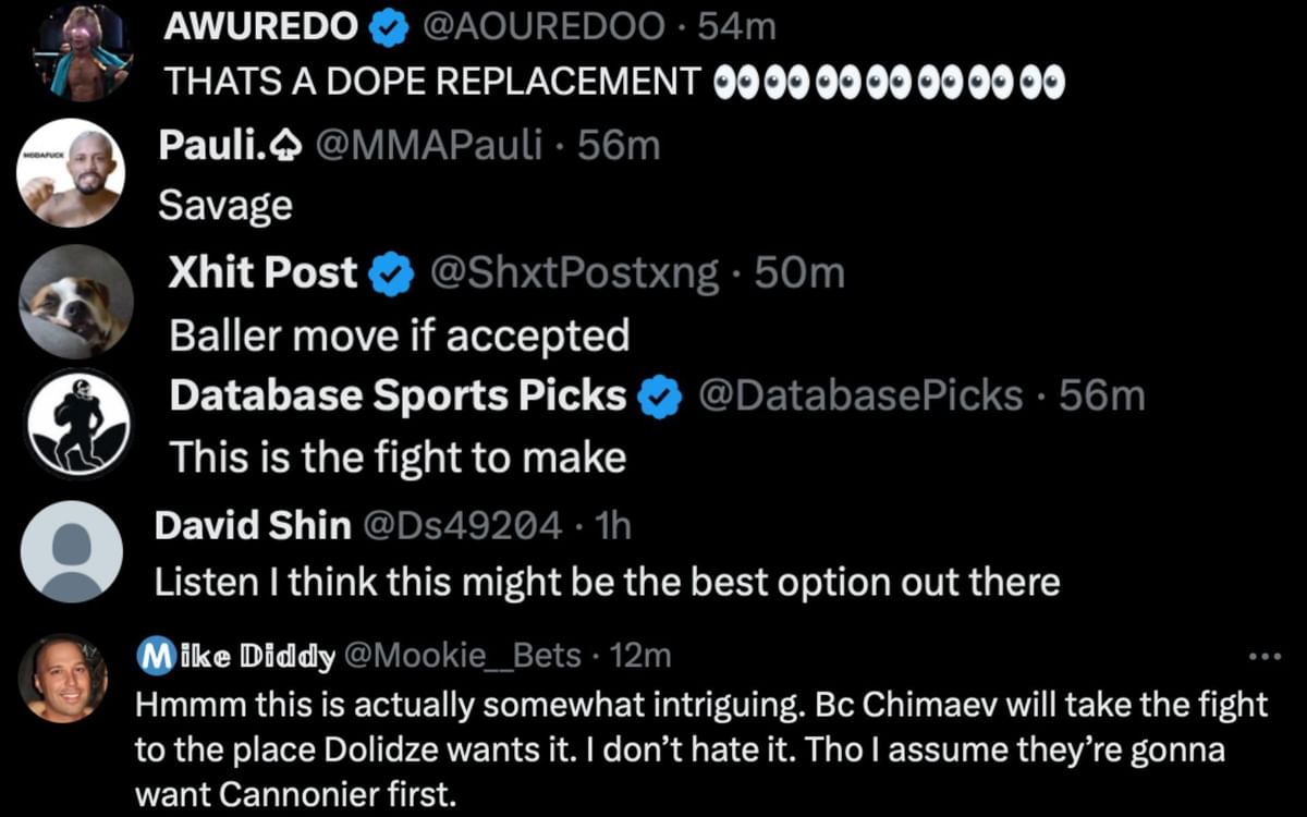 Who will replace Paulo Costa against Khamzat Chimaev at UFC 294? Top ...