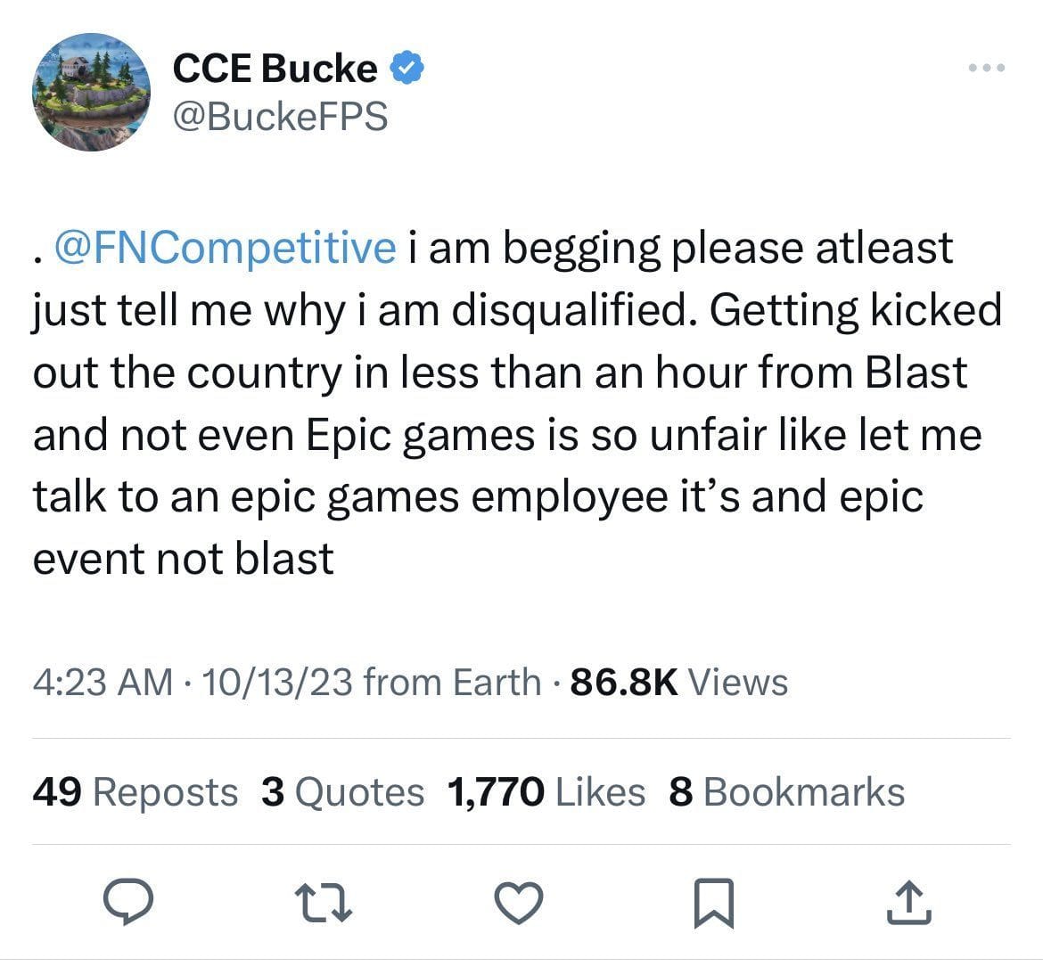 "Tell me why I am disqualified": BuckeFPS wants explanation after ...