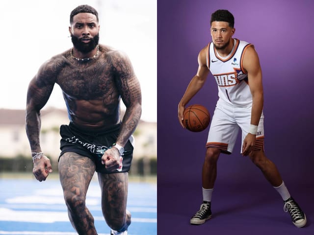 Watch: Odell Beckham Jr. hilariously copies Devin Booker's iconic look ...