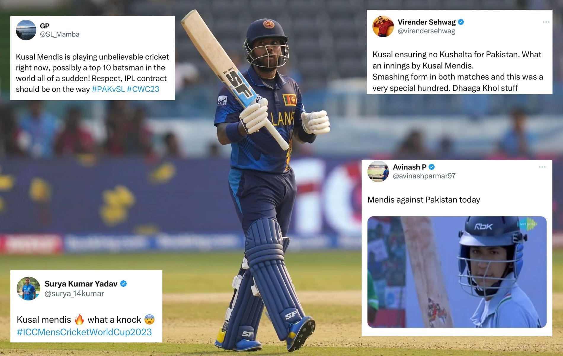 "Dhaaga Khol stuff" - Social media reacts as Kusal Mendis hits 122 off ...