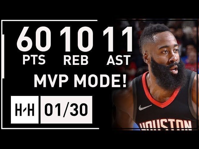 What is James Harden’s highest scoring game in the NBA?