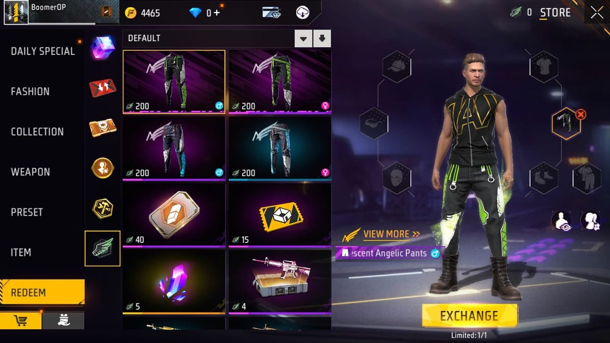 New Angelic Royale in Free Fire: Get Angelic Pants and other rewards