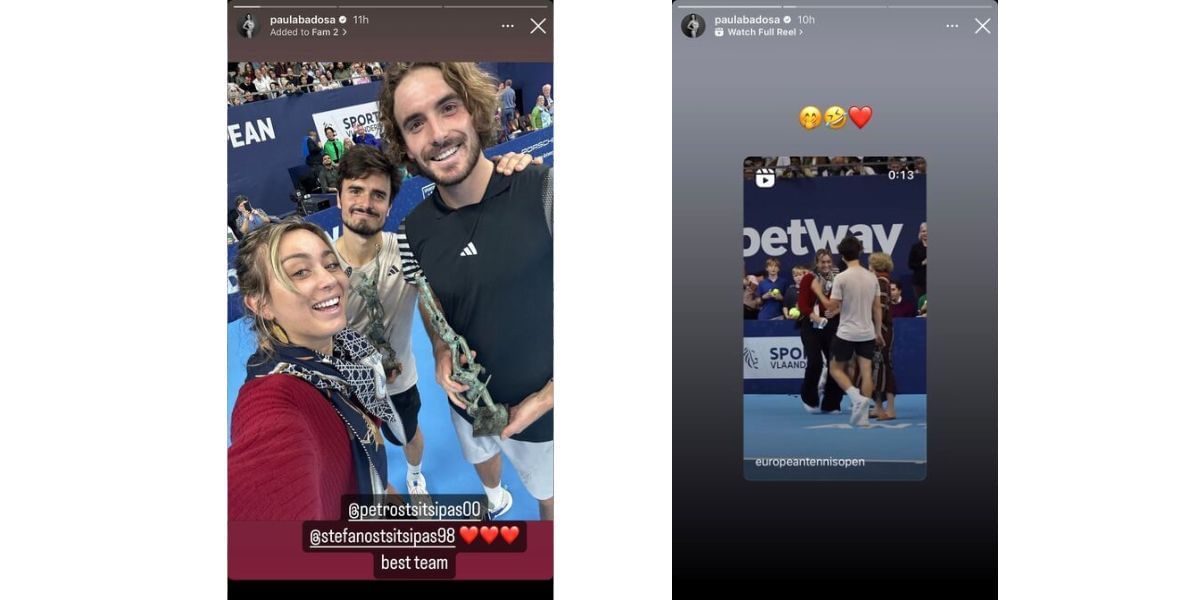 Paula Badosa joins Stefanos Tsitsipas & his brother Petros to celebrate ...