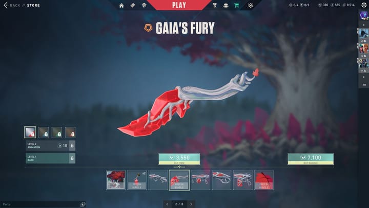 Valorant Gaia's Vengeance skins ranked from worst to best