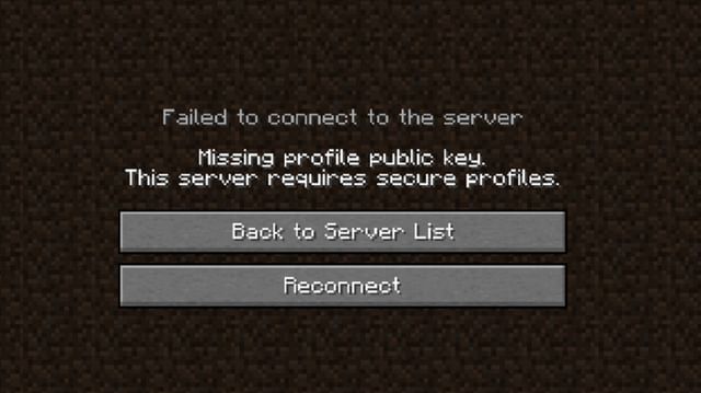 Minecraft: Fix missing profile public key error in Java Edition