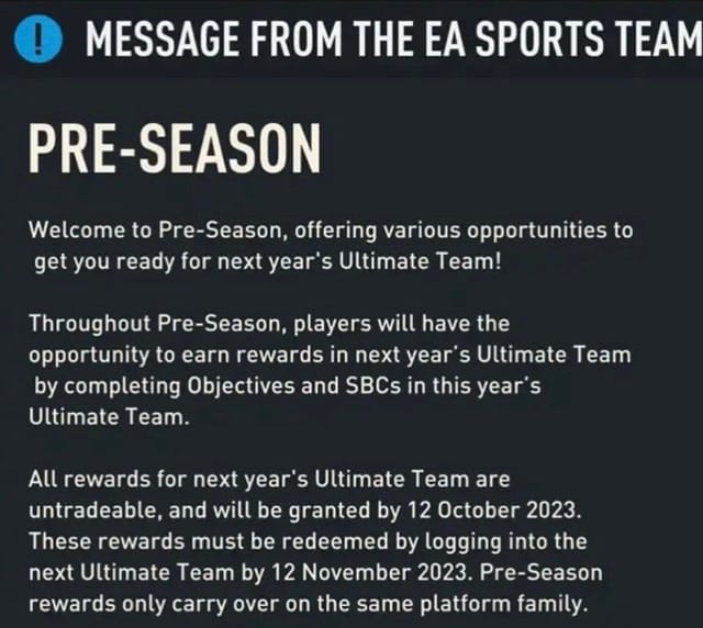 EA FC 24 pre-season rewards release date, packs, and more