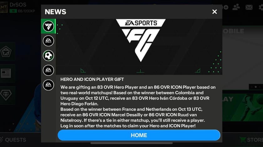 EA Sports announces free Hero and Icon Players as gifts in EA FC Mobile