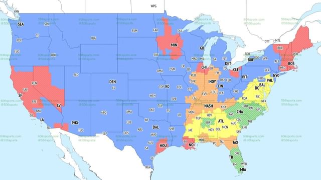 NFL Week 6 Coverage Map 2023: TV schedule, channel and broadcast ...