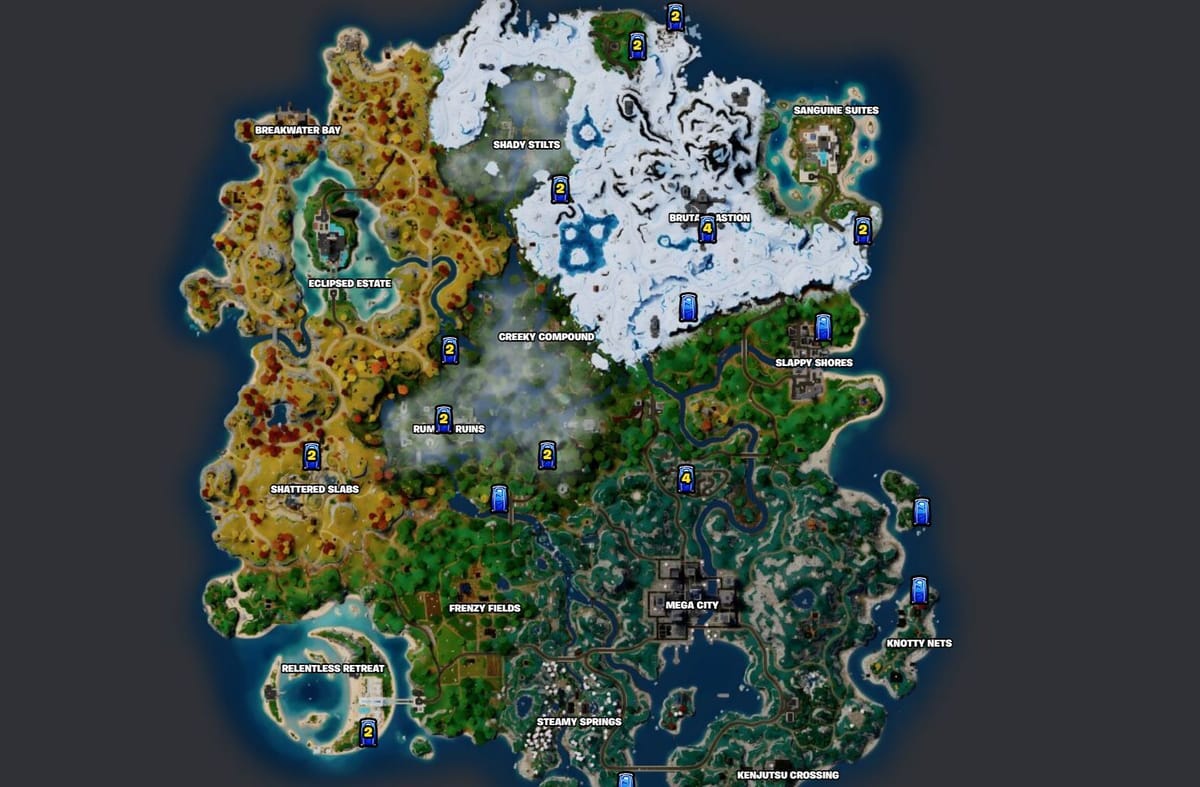 Fortnite: Hide in a Haystack, Dumpster, and Flusher