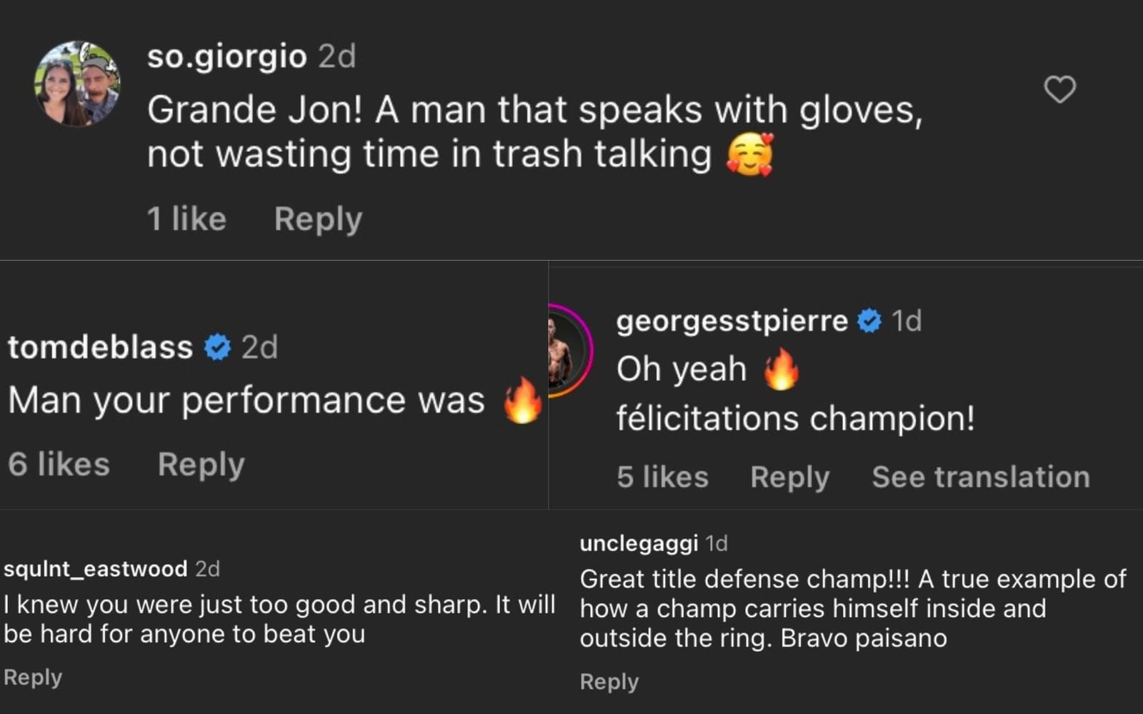 “Congratulations champion!” - MMA legend GSP, fans show their love for ...