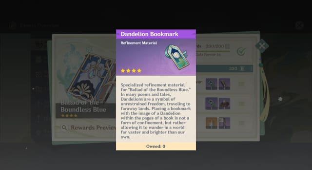 How to get Ballad of the Boundless Blue in Genshin Impact?